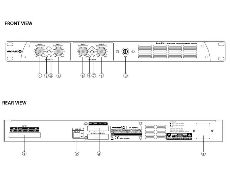Mua Ampli Work Pro PA 4500 L Uy Tín Tại Đà Nẵng